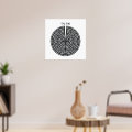 Kabbalistic Creation Hebrew Monochromatic Sefirot Poster | Zazzle