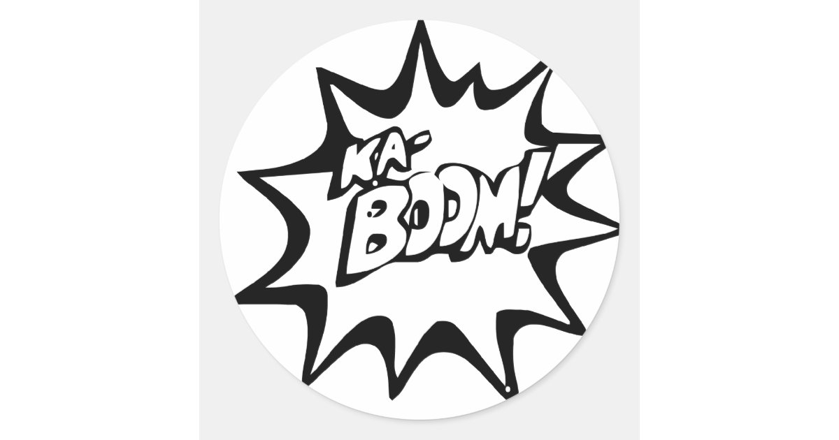Kaboom Stickers | Zazzle