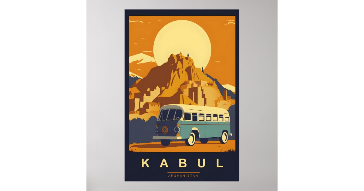 Kabul, Afghanistan Vintage Travel Poster | Zazzle