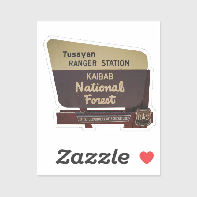 Kaibab National Forest Sign Sticker | Zazzle