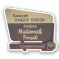 Kaibab National Forest Sign Sticker | Zazzle