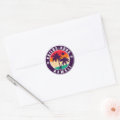 Kailua-Kona Hawaii Retro Palm Trees 60s Souvenirs Classic Round Sticker ...