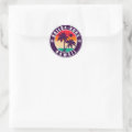 Kailua-Kona Hawaii Retro Palm Trees 60s Souvenirs Classic Round Sticker ...