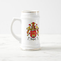 Kaiser Family Crest Beer Stein | Zazzle