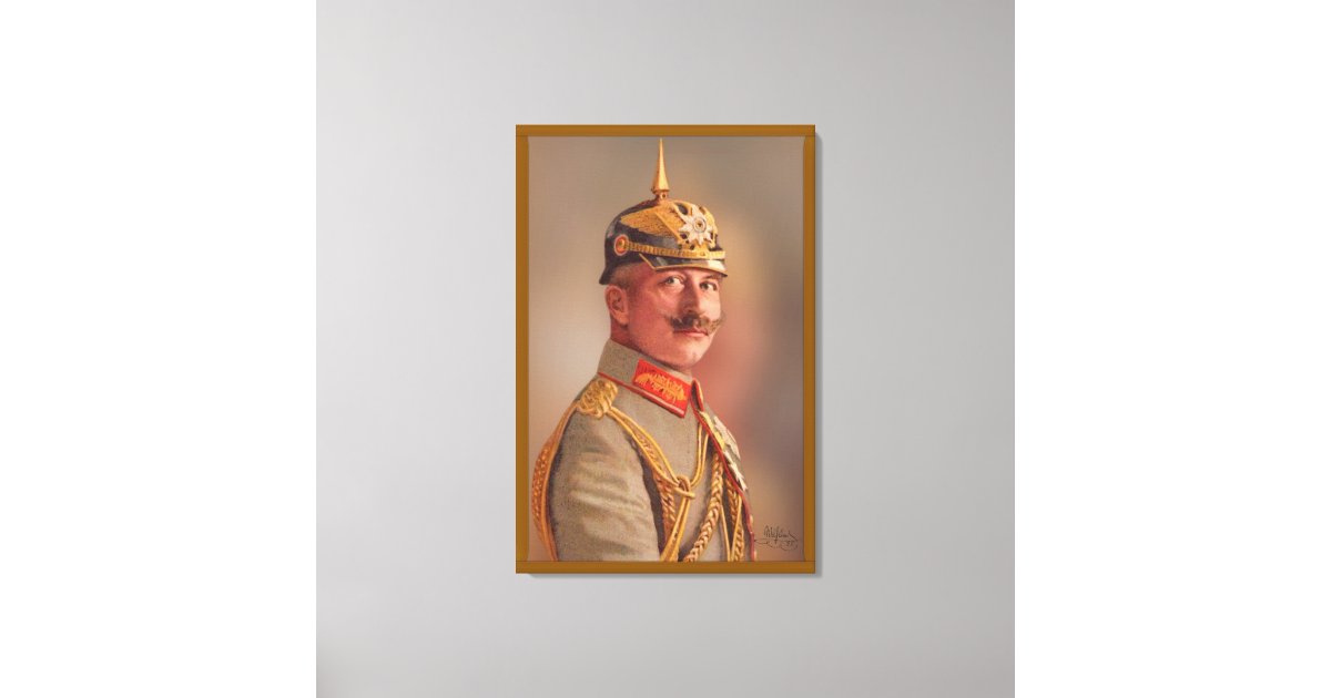 Kaiser Wilhelm II, Emperor of Germany w/signature Canvas Print | Zazzle