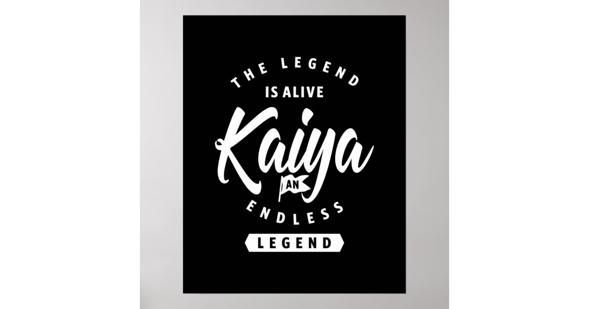 Kaiya Personalized Name Birthday Gift Poster | Zazzle