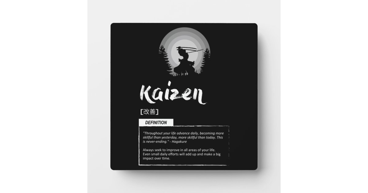 Kaizen - Japanese Concept For Success Poster Plaque | Zazzle