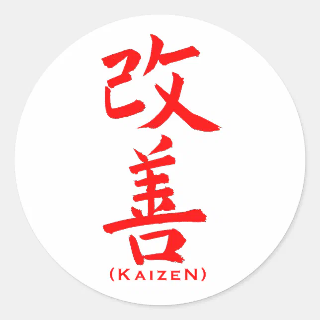Kaizen Template Classic Round Sticker | Zazzle