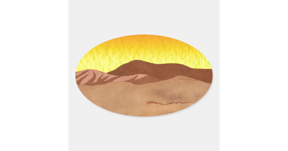 Kalahari Desert Oval Sticker | Zazzle