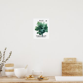 Kale Seed Packet Label Poster | Zazzle