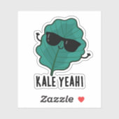 Kale Yeah Funny Veggie Pun Sticker | Zazzle
