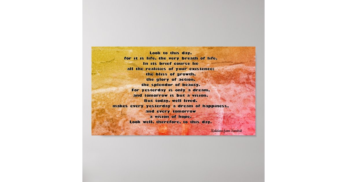 Kalidasa Sanskrit poetry Poster | Zazzle