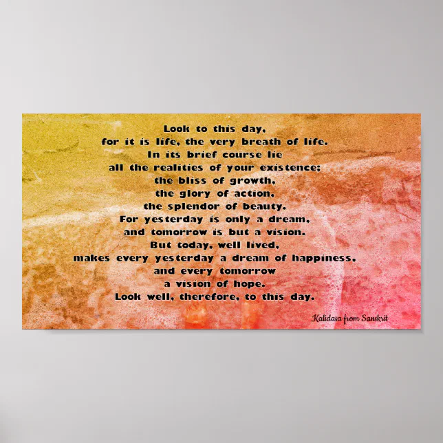 Kalidasa Sanskrit poetry Poster | Zazzle