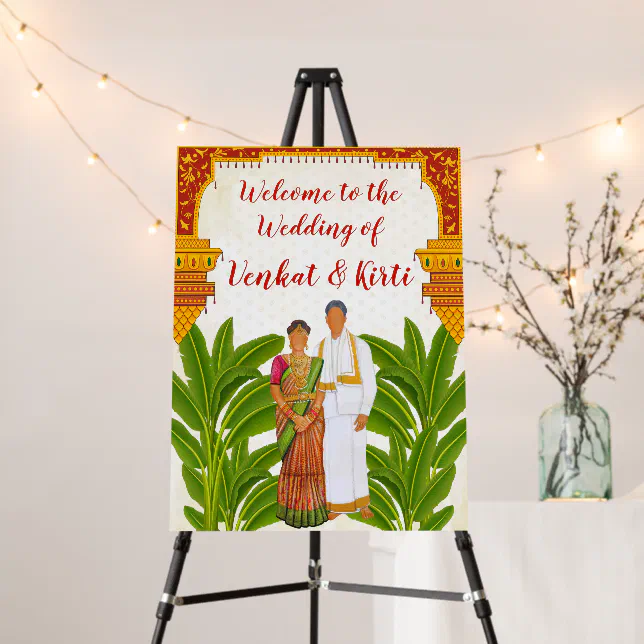 Kalyanam Signs as Telugu Wedding welcome sign | Zazzle