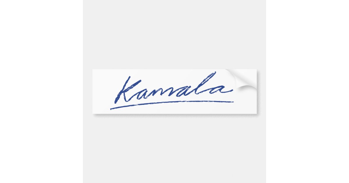 Kamala Cursive Bumper Sticker | Zazzle