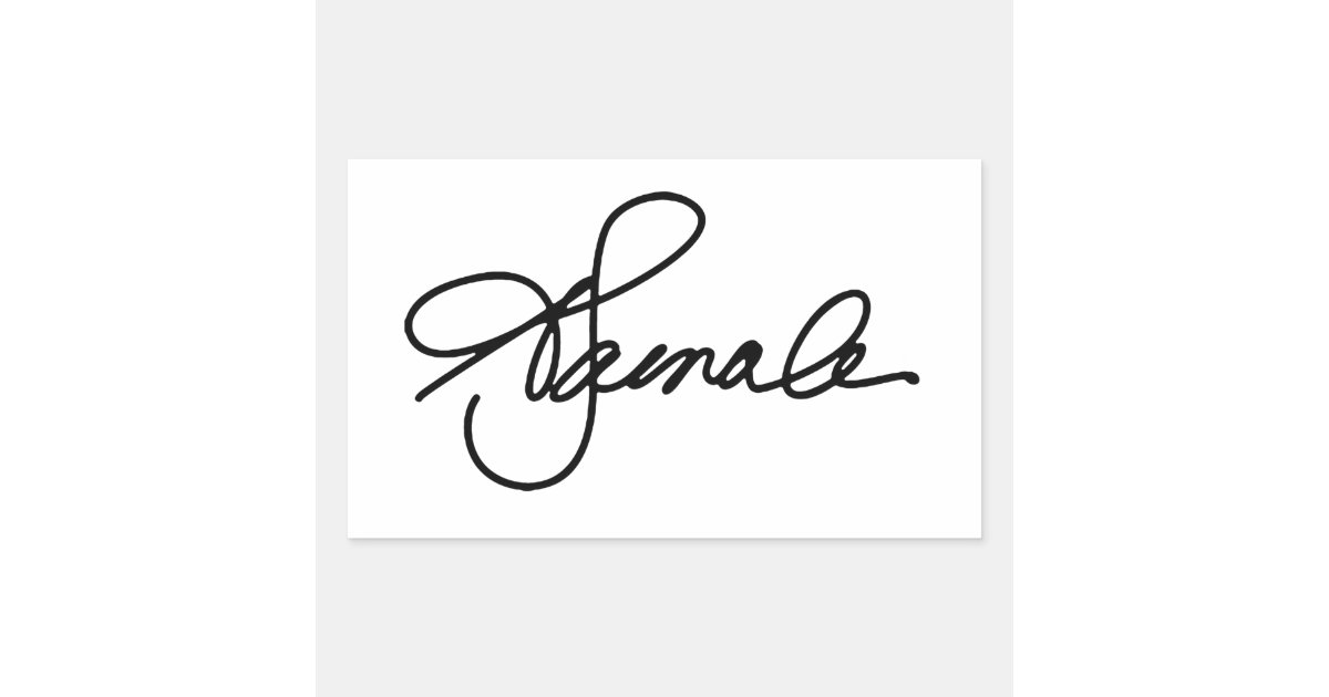 Kamala Harris 2020 Autograph Rectangular Sticker | Zazzle