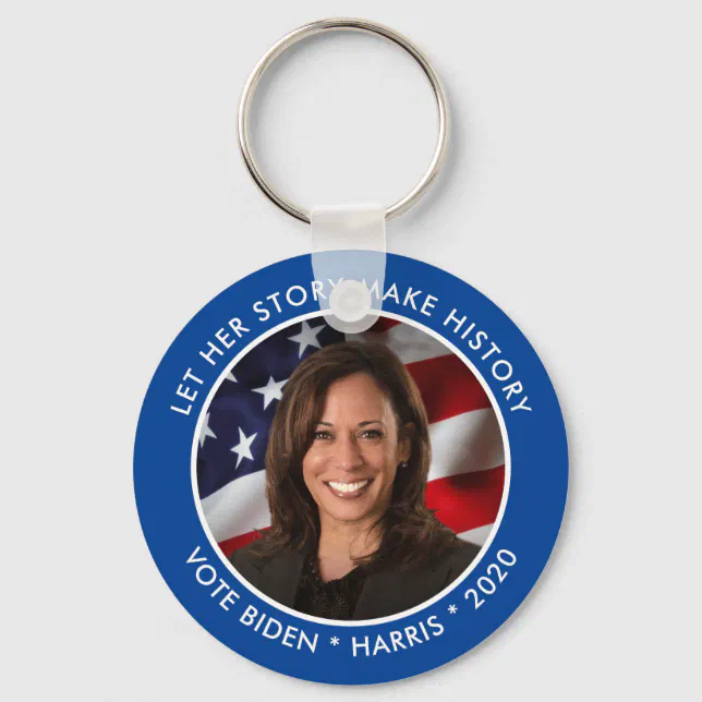 Kamala Harris 2020 Collectible Keepsake Photo Keychain | Zazzle