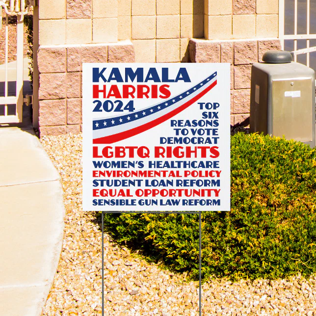 Kamala Harris 2024 Election Democrat Platform Yard Sign | Zazzle