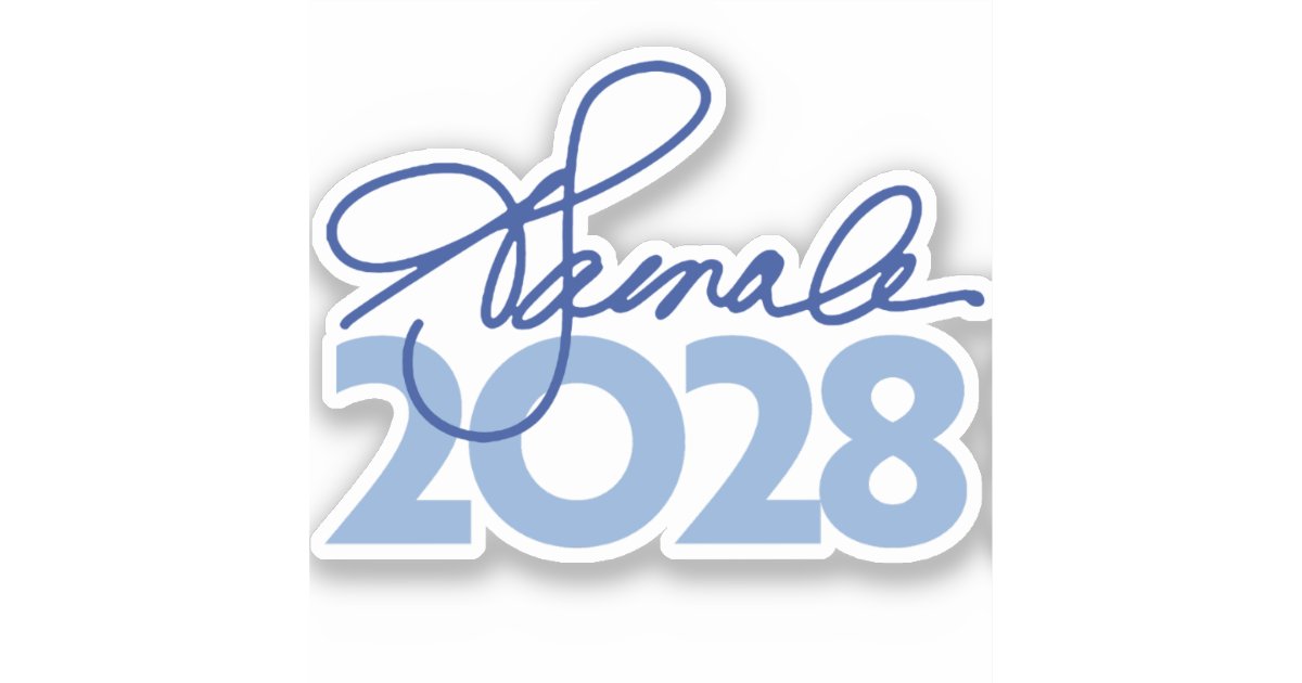 Kamala Harris 2028 Signature Sticker | Zazzle