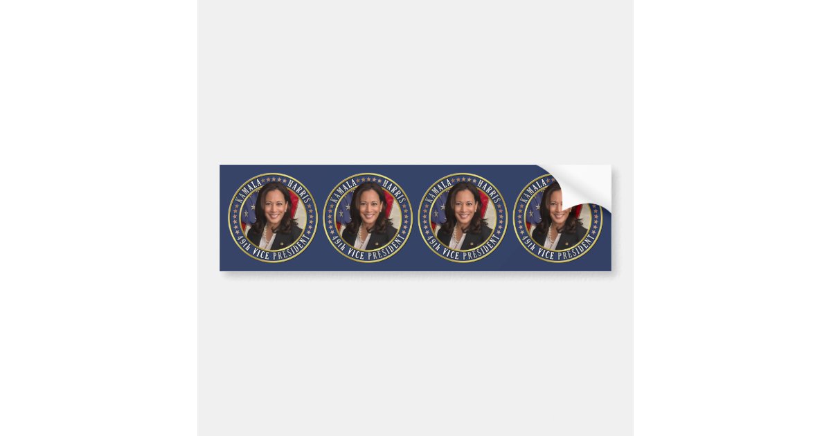 Kamala Harris 49th Vice President Commemorative Bumper Sticker | Zazzle