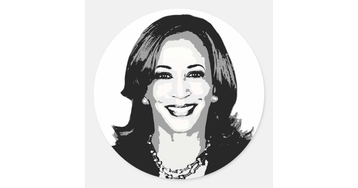 Kamala Harris Bust Classic Round Sticker | Zazzle