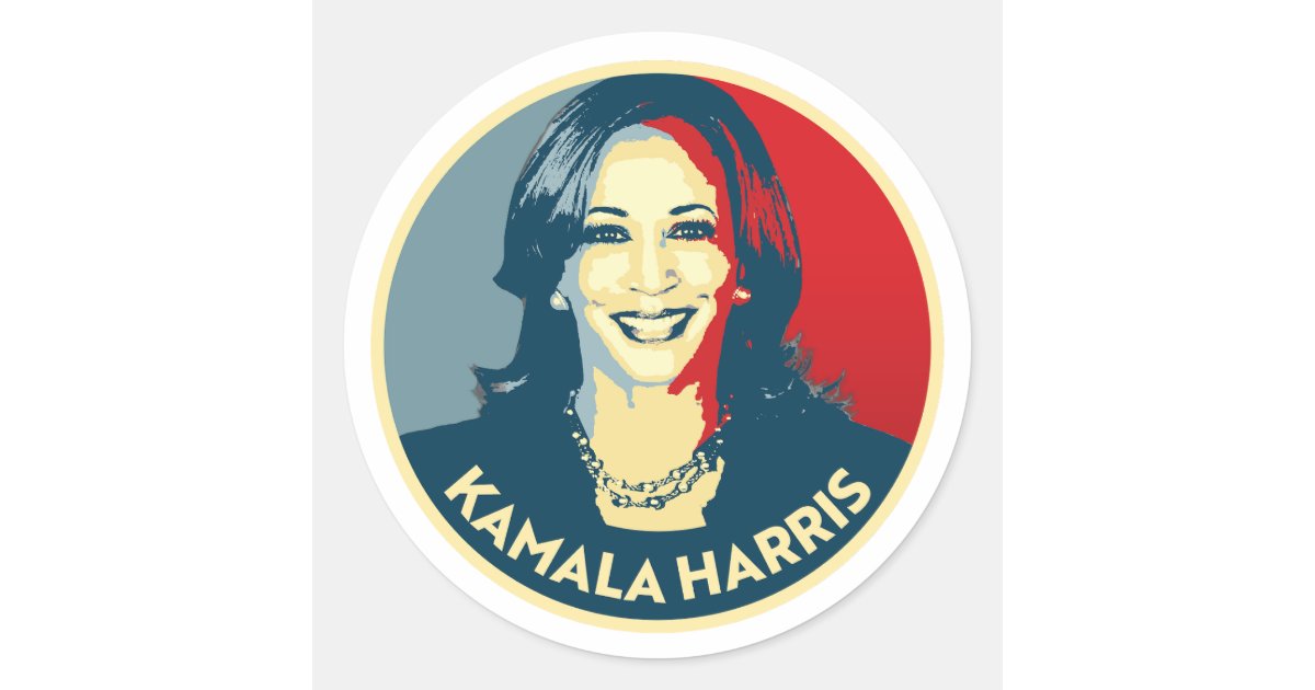 Kamala Harris Classic Round Sticker | Zazzle