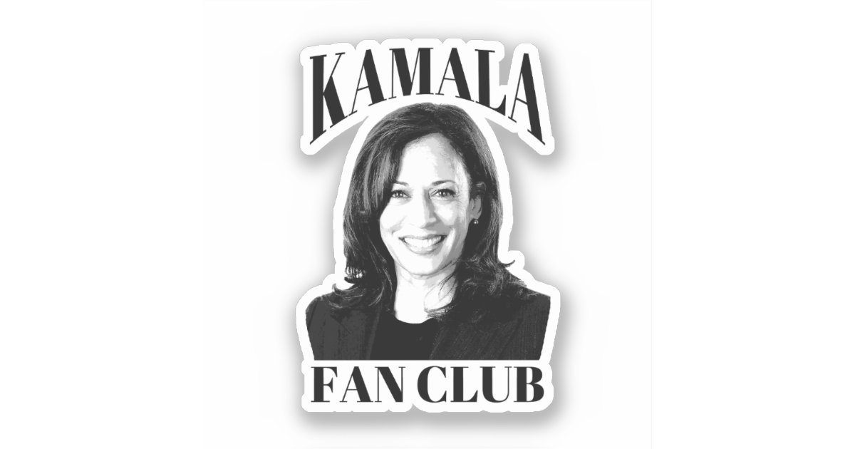 Kamala Harris Fan Club Sticker | Zazzle