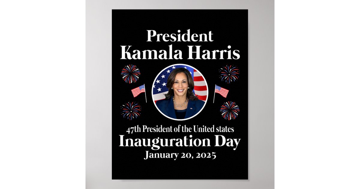 Kamala Harris Inauguration 2025 Memorabilia Poster | Zazzle