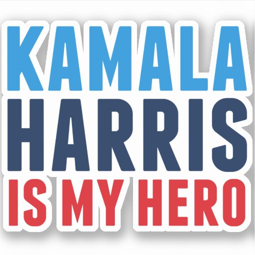 Kamala Harris is My Hero Sticker | Zazzle