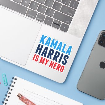 Kamala Harris is My Hero Sticker | Zazzle