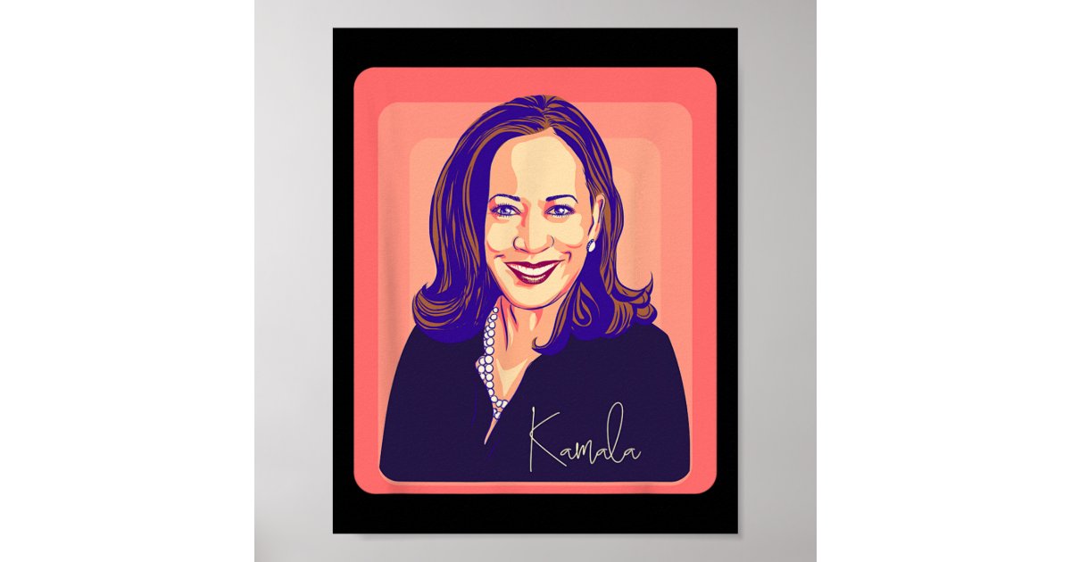 Kamala Harris Madam President Pop Art Portrait Poster | Zazzle