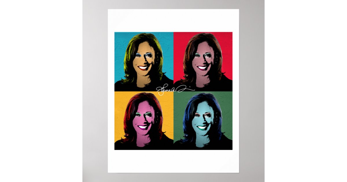 KAMALA HARRIS Pop Art Poster | Zazzle