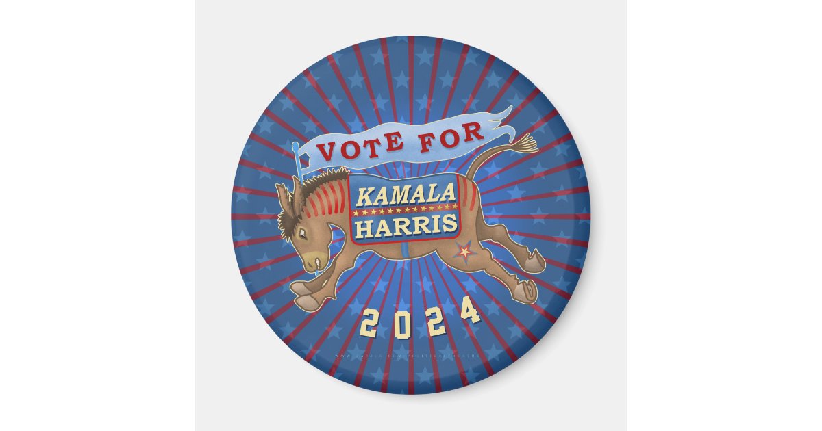 Kamala Harris President 2024 Democrat Donkey Magnet | Zazzle