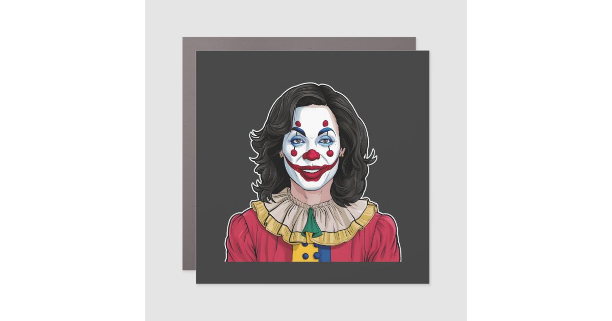 Kamala Harris Spooky Halloween Clown Election 2024 Car Magnet | Zazzle