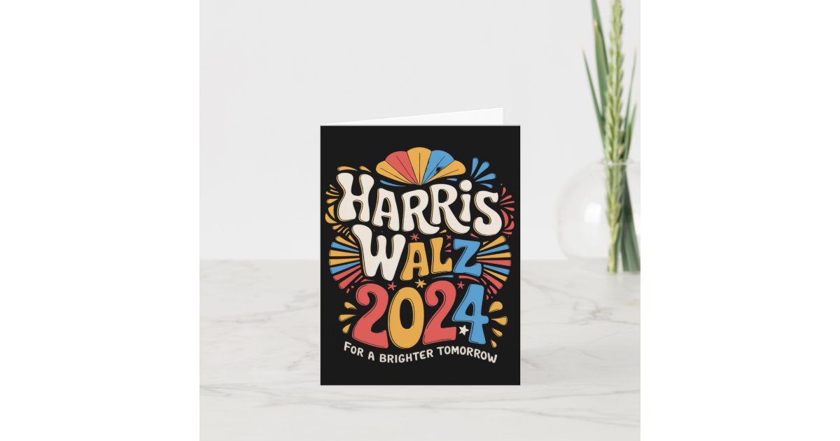 Kamala Harris Tim Waltz Campaign Harris W 2024 Ele Card | Zazzle