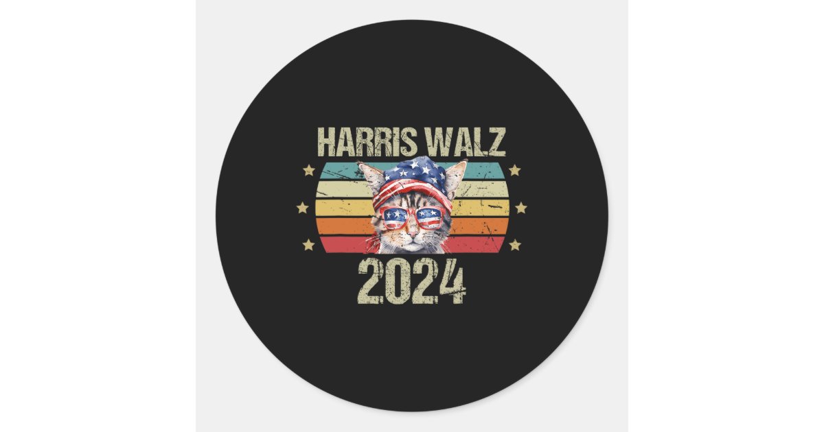 Kamala Harris Tim Walz Waltz Harris Walz Waltz 202 Classic Round ...