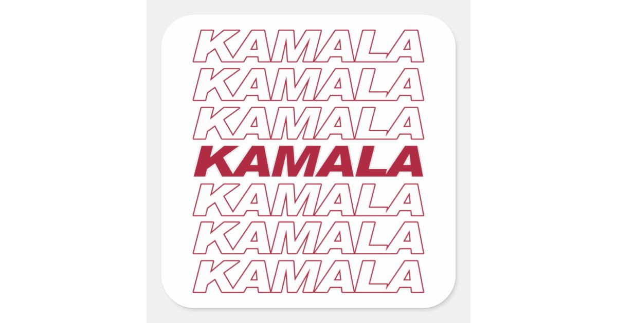 KAMALA KAMALA KAMALA SQUARE STICKER | Zazzle