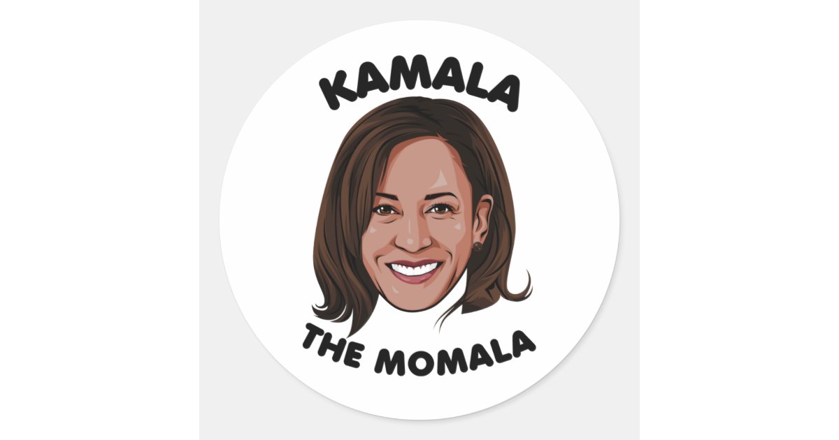 KAMALA THE MOMALA CLASSIC ROUND STICKER | Zazzle