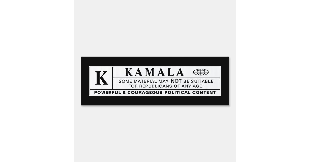 kamala warning label sign | Zazzle