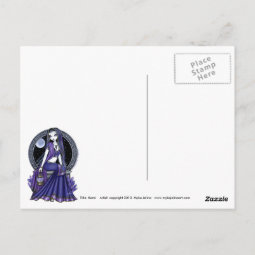"Kami" Purple Moon Sari Fairy Postcard | Zazzle