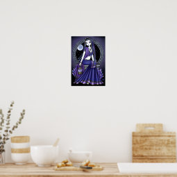 "Kami" Purple Moon Sari Fairy Poster | Zazzle