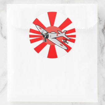 Kamikaze Large Classic Round Sticker | Zazzle