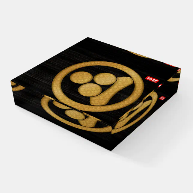 Kamon WATANABE family crest Paperweight | Zazzle