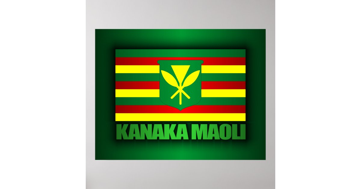Kanaka Maoli Flag Poster | Zazzle