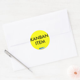 KANBAN ITEM CLASSIC ROUND STICKER | Zazzle