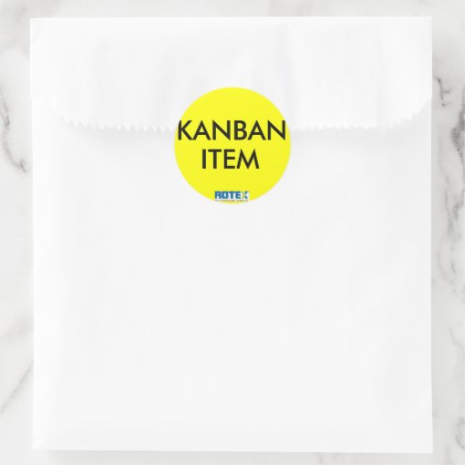 KANBAN ITEM CLASSIC ROUND STICKER | Zazzle