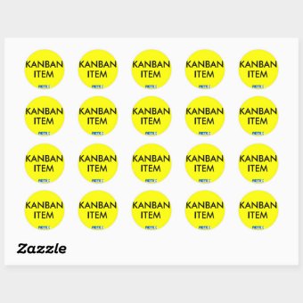 KANBAN ITEM CLASSIC ROUND STICKER | Zazzle