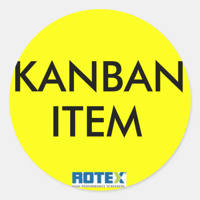 KANBAN ITEM CLASSIC ROUND STICKER | Zazzle