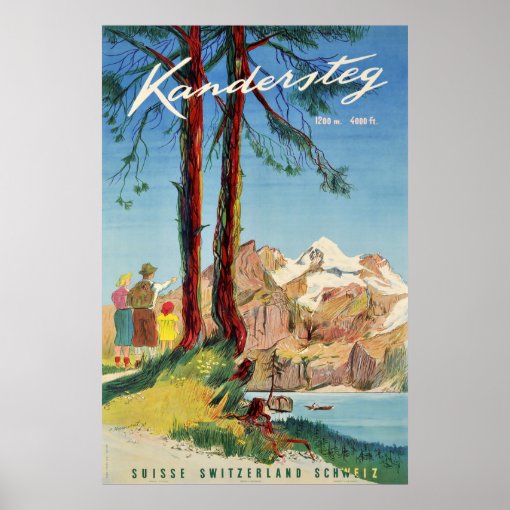 Kandersteg,Switzerland, Travel Poster | Zazzle