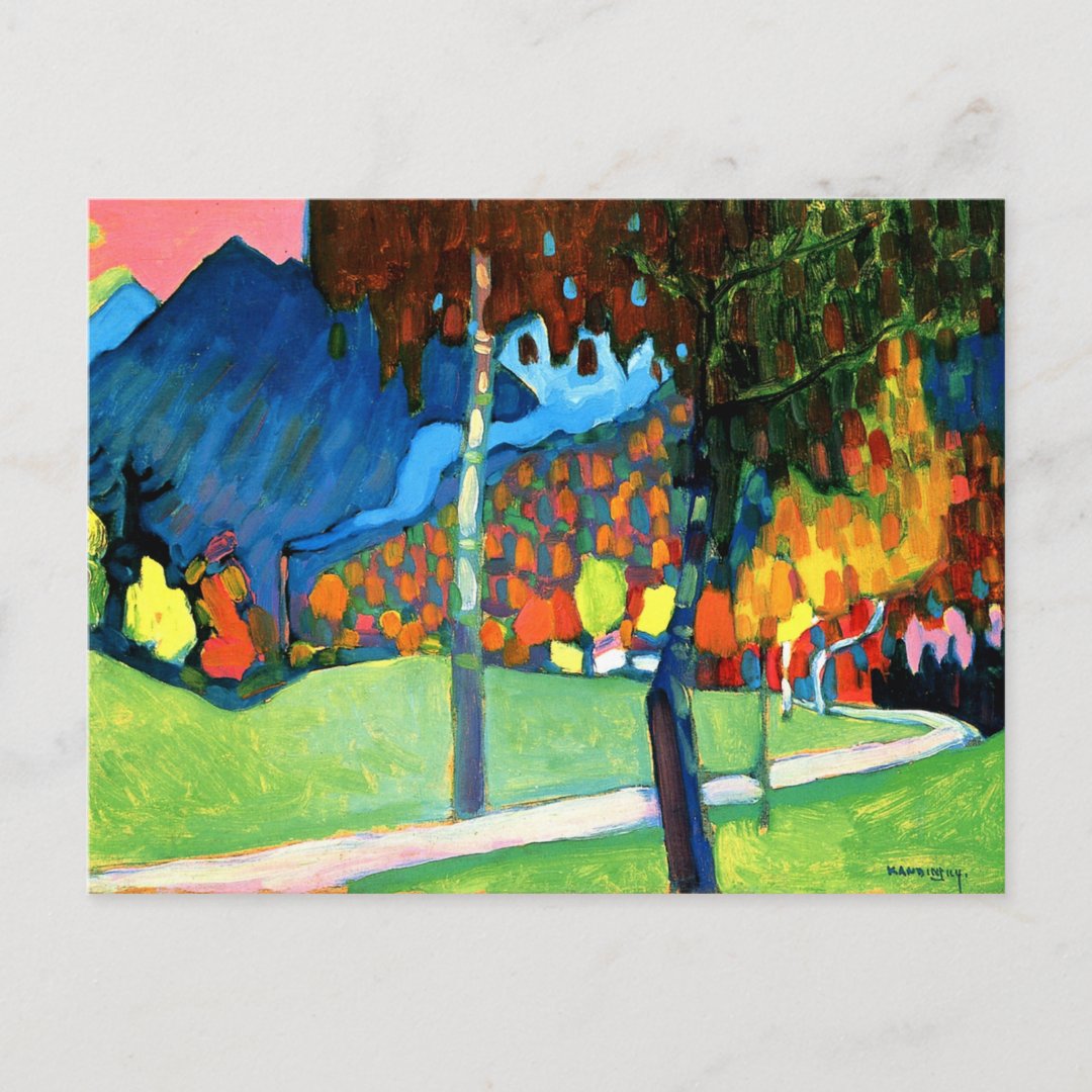 Kandinsky - Autumn Study in Oberau Postcard | Zazzle